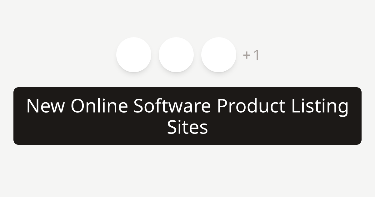 New Online Software Product Listing Sites