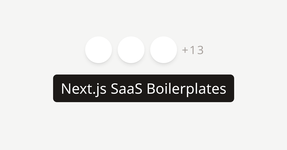 Next.js SaaS Boilerplates